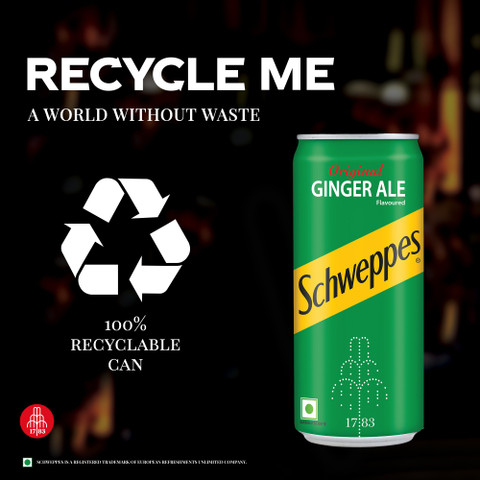 Schweppes Original Ginger Ale Flavoured Soft Drink Can Price in India ...