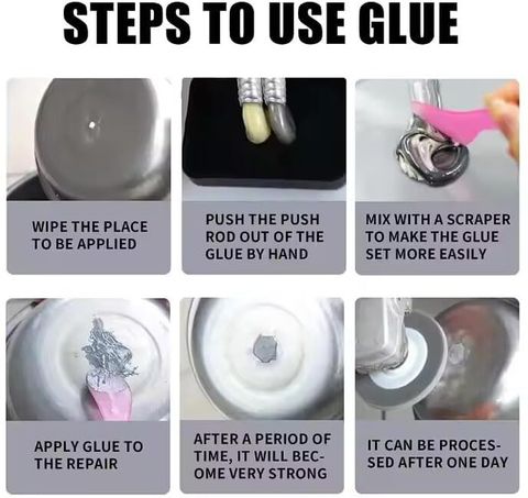Sefut Two Adhesive Pack Type A while B Metal Repair Super Glue Compound ...