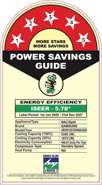 Flipkart.com | Buy Samsung 2026 Model 1 Ton 5 Star Split Inverter with ...