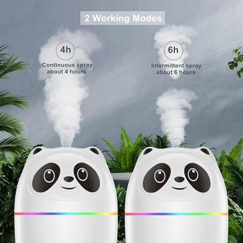 STELLARWARE Mini Panda Humidifier USB Cool Mist Diffuser with Color ...