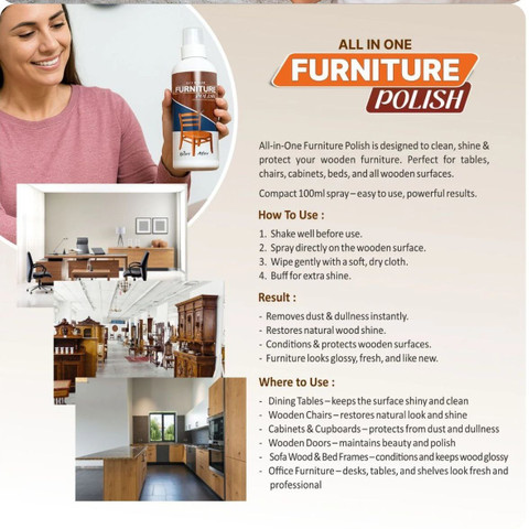 SCENTORA Furniture Polish for Wood – Scratch Remover & Surface Shine ...