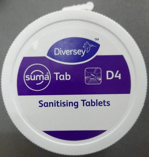 Diversey Suma Tab D4 Sanitizing Tablet 2gm per tablet Ideal for water ...