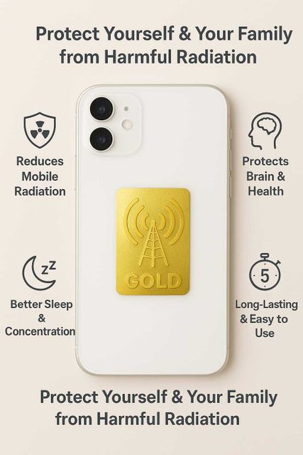 AirSoft Radiation Guard Gold Chip Sticker for Reducing EMF Exposure and ...