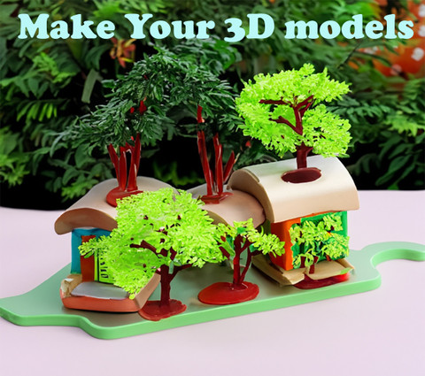 small plastic trees for project