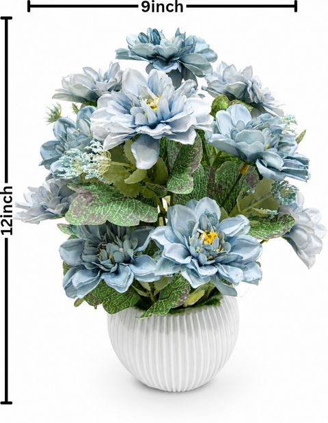 Bageecha Green Dahalia Artificial Flower with Pot Price in India - Buy ...