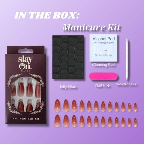 Slay On Designer Abs Plastic Artificial Nails Beige - Price in India ...