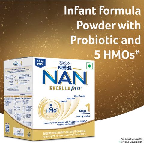 Nestle Nan Excella Pro Stage 1, Infant Formula Milk Powder With HMOs ...