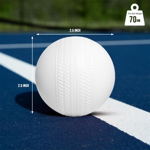 Fervor Spel FS Plastic Ball White Non Toxic (70gm Per Ball) Cricket ...