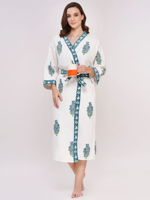 Poorak Blue Free Size Bath Robe - Buy Poorak Blue Free Size Bath Robe ...