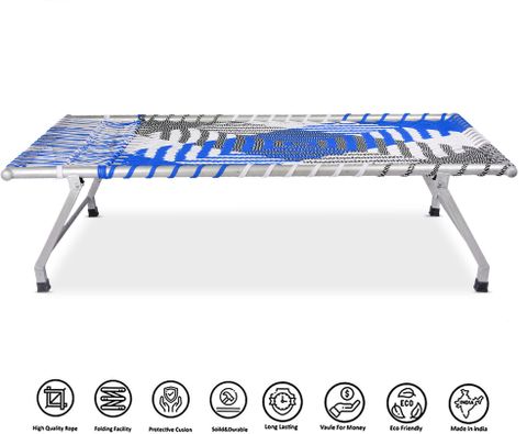 letap Single folding bed Metal Single Bed, 52 cm x 94 cm (1.71 ft x 3. ...