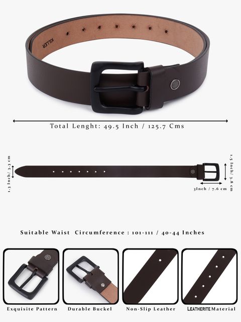 KILLER Men Formal, Casual, Evening, Party Brown Artificial Leather Belt ...