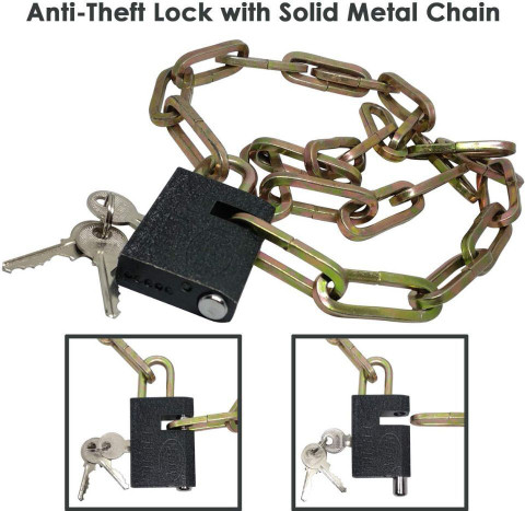 Pancikaa 1 Feet Long Made Chain with Heavy Lock for Gate, Fence ...