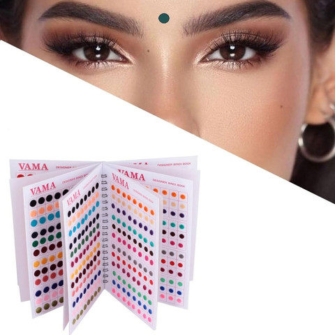 VAMA Simple Plain Round Maroon Red Tilak Forehead Sticker kumkum spiral ...