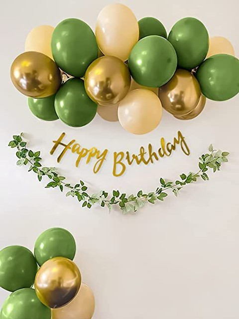 leaf green balloons