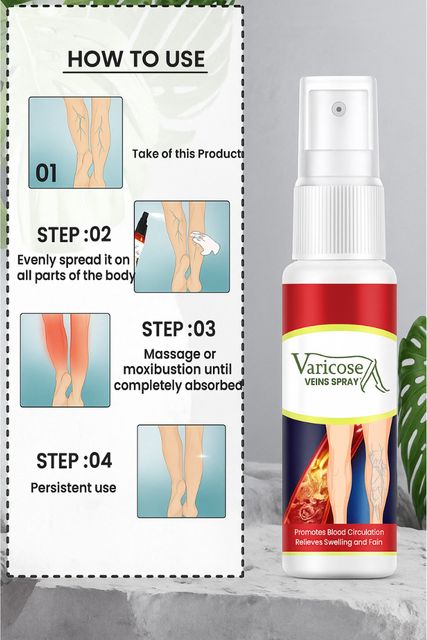 GOIEZ Varicose Veins Relief Spray For Quick Comfort In Legs, Arms And ...
