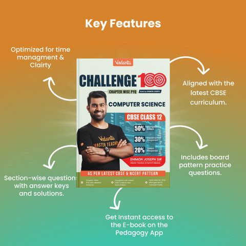 Vedantu Challenge 100 Computer Science PYQ Book for CBSE Class 12 2026 ...