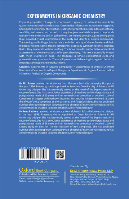 Experiments in Organic Chemistry - Experiments in Organic Chemistry ...