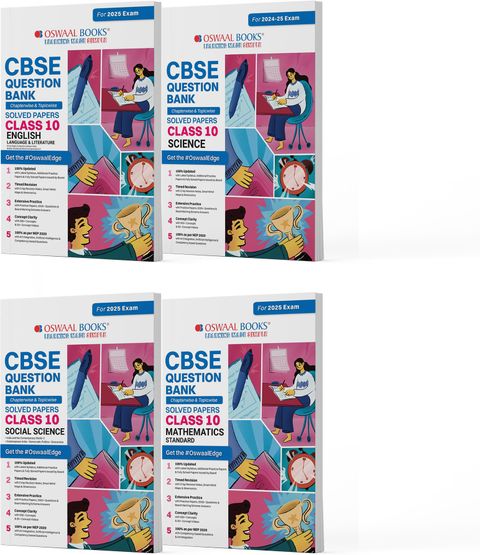 Oswaal Cbse English, Science, Social Science & Math Standard Class 10 ...
