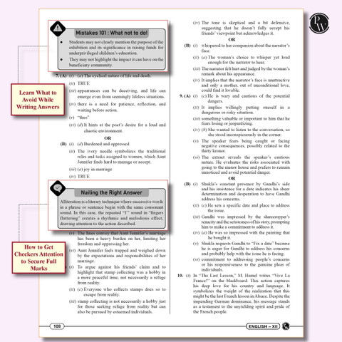 PW CBSE 12 Sample Question Papers Class 12 2025-26 - English For 2026 Board Exam New pattern ...