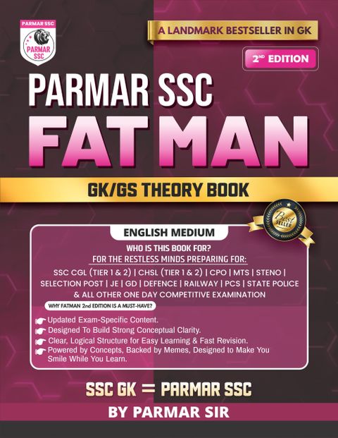 PARMAR SSC Fatman 2nd Edition, 2026| GK/GS Theory Book | English Medium ...