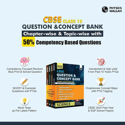 PW CBSE Question & Concept Bank (QCB) Class 10 Mathematics (Standard ...