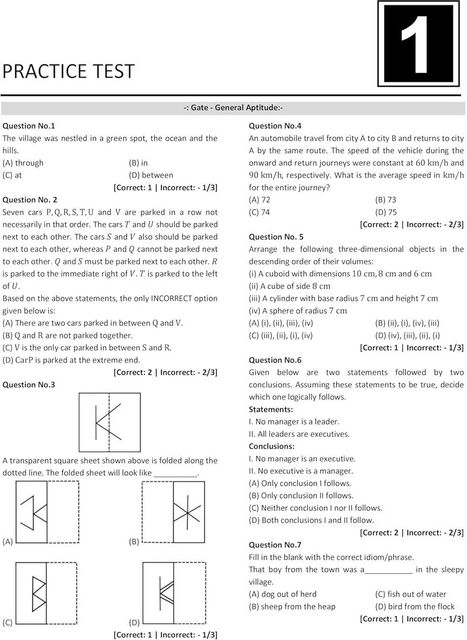 GATE Mechanical Engineering 2026 - GATE General Aptitude [Set of 2 ...
