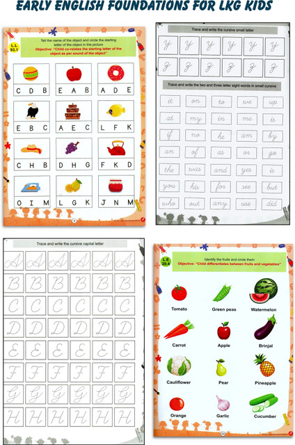 ADDY Skill-Based LKG Workbook Set 2 Early Learning Books (148 Pages ...
