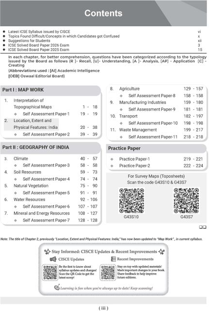 Class 10 ICSE Question Bank Geography (2017-2026) | For 2027 Exam ...