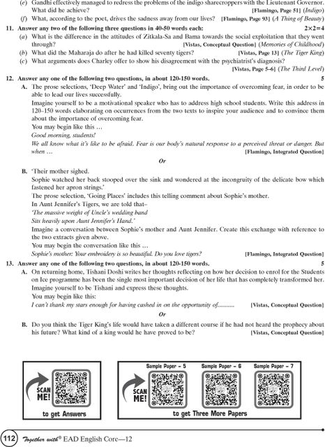 Together with 35+ CBSE Sample Papers Class 12 English Core for 2026 ...