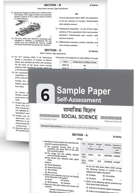 Educart Cbse Class Ix Social Science Sample Question Paper 2024 - 2025 ...