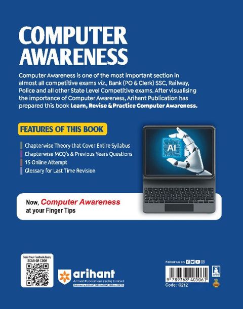Arihant Computer Awareness 2025 For SSC, Banking, Railway, DSSSB, CPCT ...