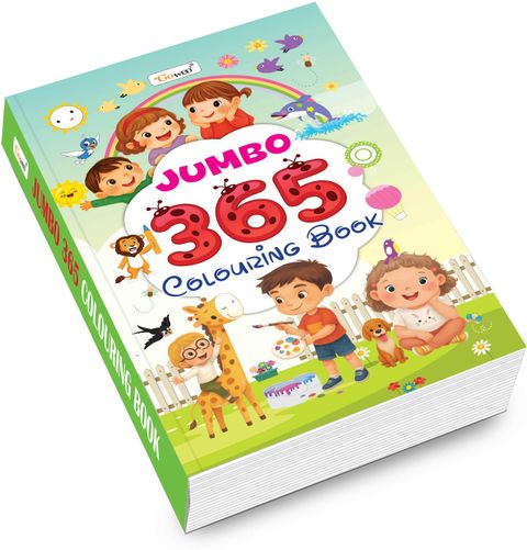 JUMBO - 365 Colouring Book :- Fun colouring book for kids, Book for ...