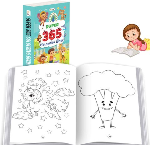 SUPER - 365 Colouring Book :- early learners colouring book, Kids ...