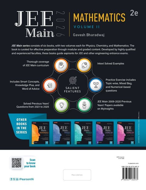 Pearson JEE Main Mathematics Vol 2 – 2026 | As Per NTA Syllabus | 2021 ...