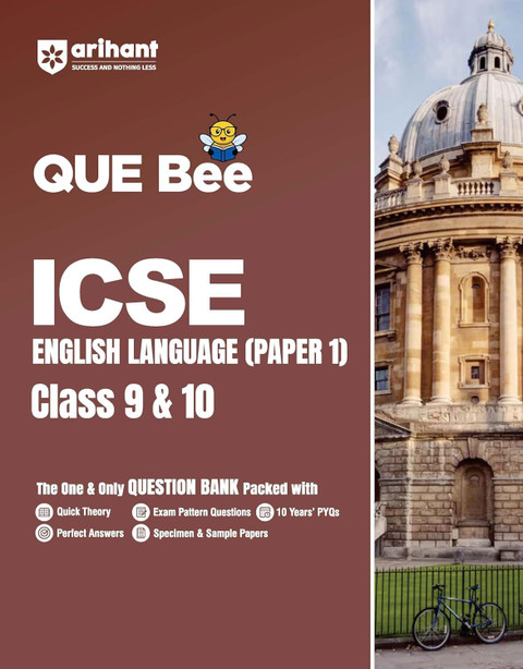 Arihant QUE Bee ICSE English Language (Paper 1) Question Bank For Class ...