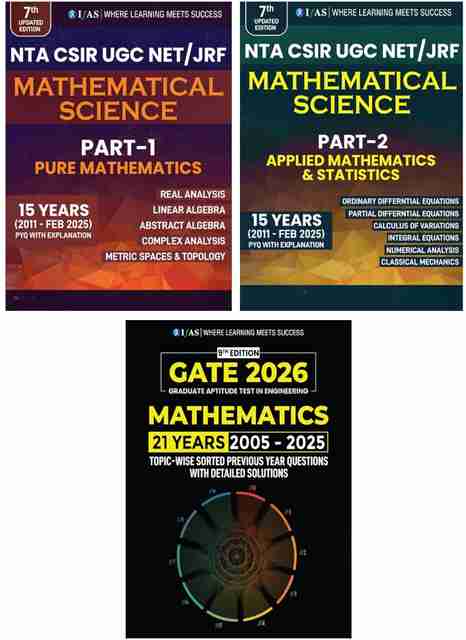GATE Mathematics 2026 - CSIR NET Mathemaatics Book [Set of 3 Books ...