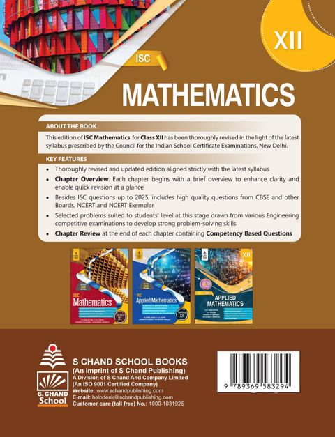 S. Chand ISC Mathematics for Class 12 (XII) - As Per 2027 Syllabus ...