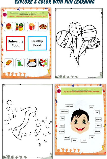 ADDY Skill-Based LKG Workbook Set 2 Early Learning Books (148 Pages ...