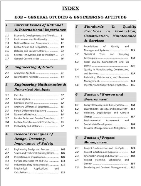 ESE 2026 General Studies - Engineering Aptitude - Preliminary ...