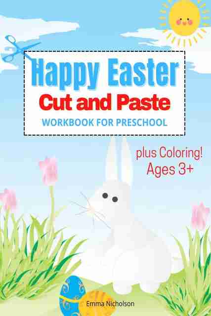 Happy Easter Cut and Paste Workbook for Preschool and Toddlers: Buy ...