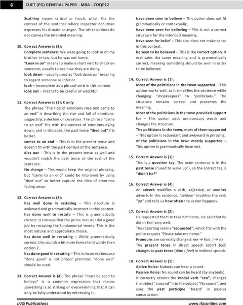 CUET PG MBA General Paper COQP12 - 2026 General Test Entrance Exam Book ...