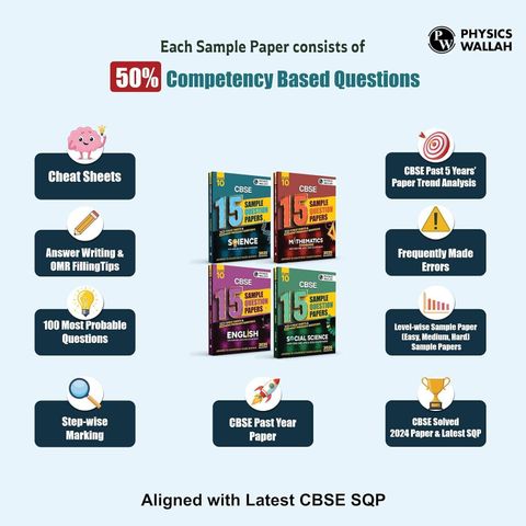 PW CBSE 15 New Pattern Sample Paper Class 10 Science, Maths (Std ...