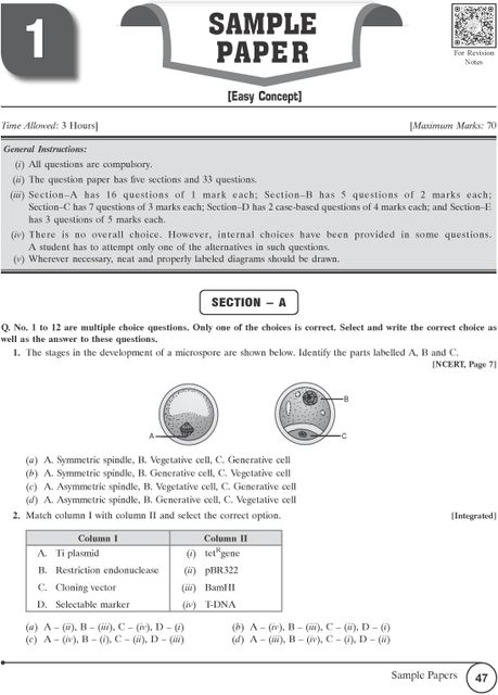 Together with 35+ CBSE Sample Papers Class 12 Biology for 2026 Board ...