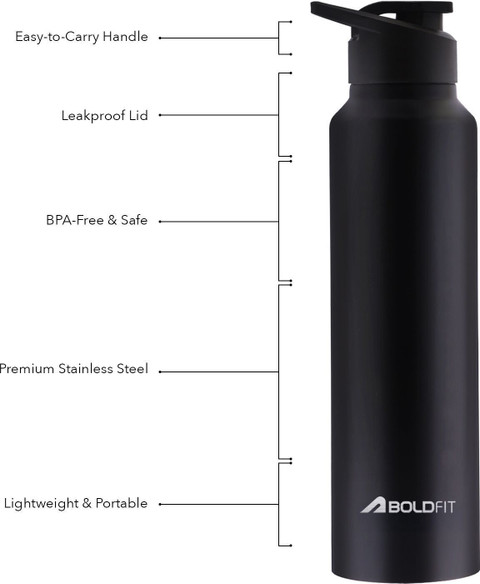 BOLDFIT Steel Sipper Bottles for Adults Steel Sipper Metal 1000 ml ...