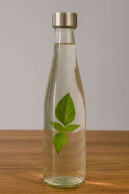 b7 Creations Glass Water Bottle 750ml Plain Narrow Mouth, Airtight Lid ...