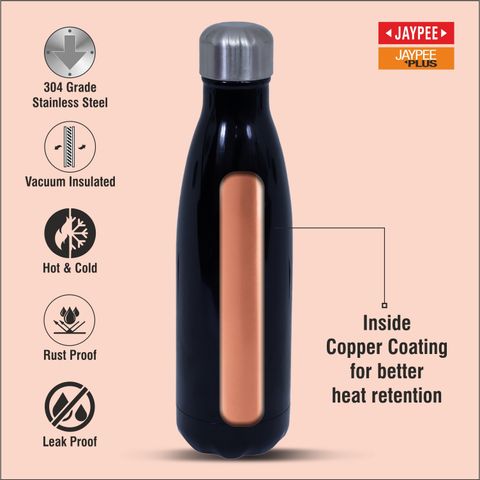 Jaypee Plus Alpha Thermosteel Insulated Flask 24 Hours Hot and Cold ...