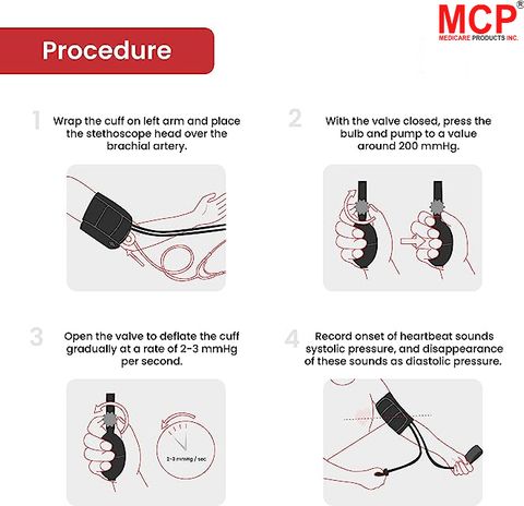 MCP Deluxe Aneroid Blood Pressure Monitor Accurate Mnual ...