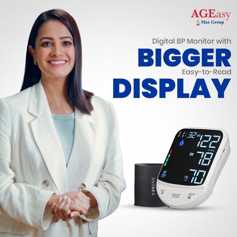 AGEasy Automatic BP Monitor Smart Talkback Technology ,Large Display ...