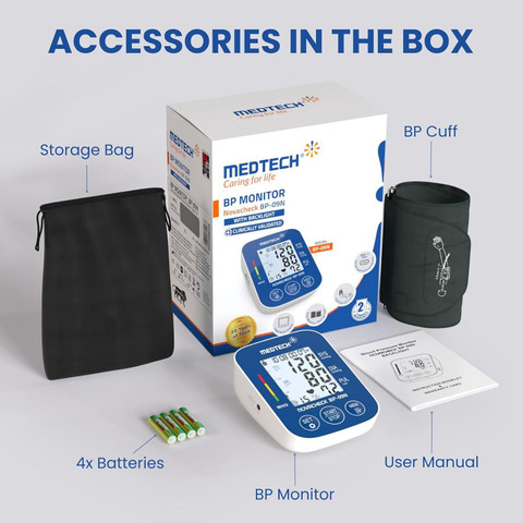 Medtech BP09N BL Portable Automatic Digital Blood Pressure Monitor ...