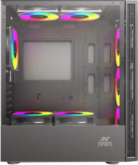 Ant Esports Elite 1200 I Support ATX MB| Pre-Installed 3 Front Fans & 1 ...